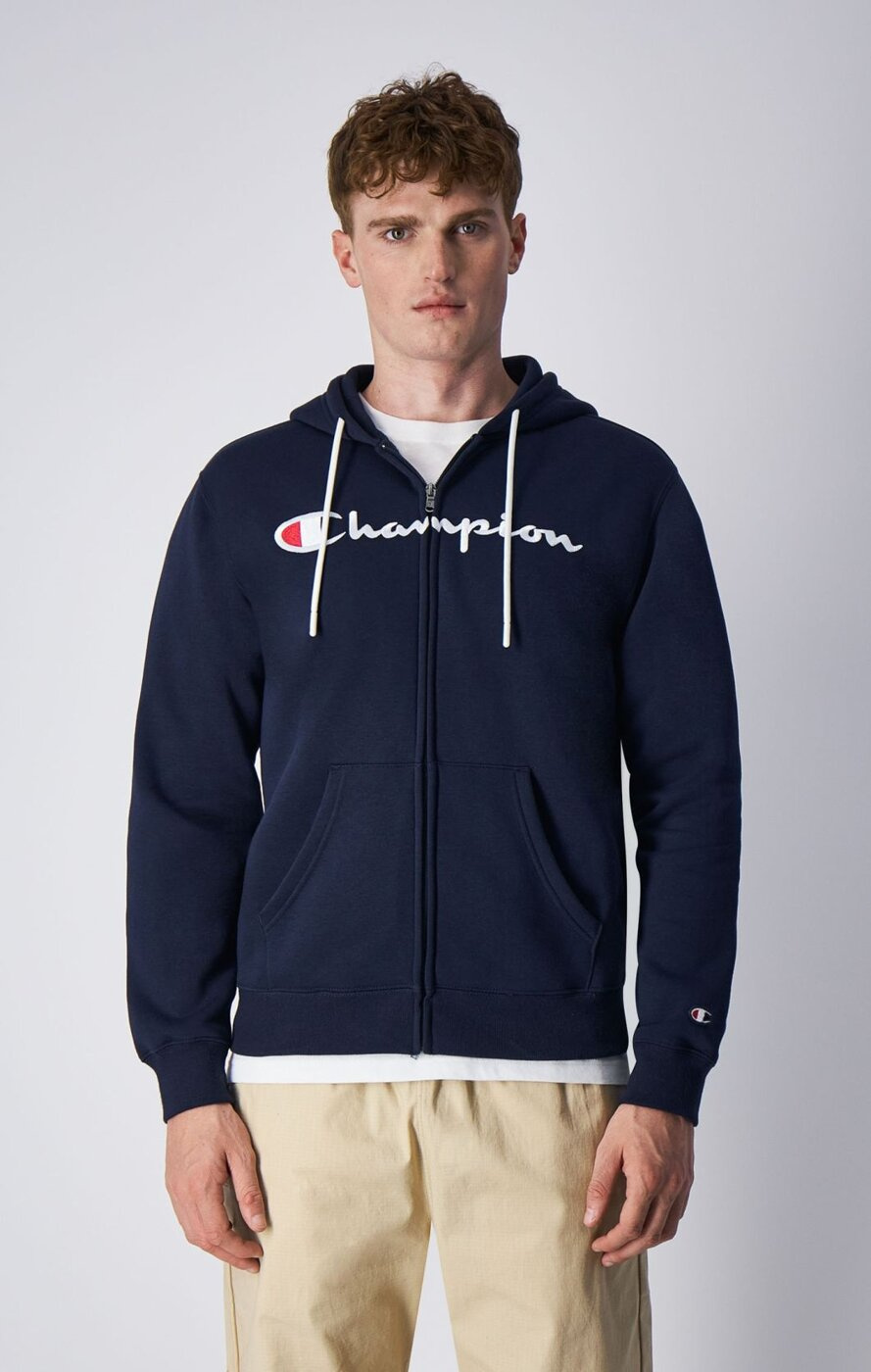 BLUZA MĘSKA Z KAPTUREM CHAMPION HOODED FULL ZIP SWEATSHIRT - Sneaker Peeker - Największe Rabaty ...