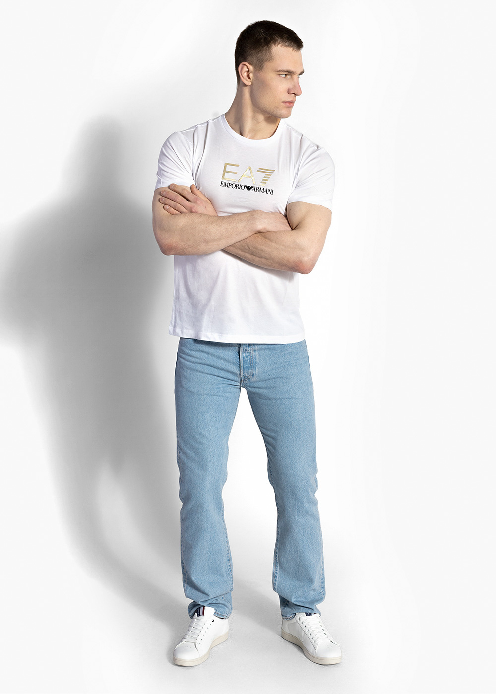 Koszulka męska biała EMPORIO ARMANI EA7 3LPT24 PJM9Z 1100 – EA7 Emporio Armani buty | Sneaker Peeker